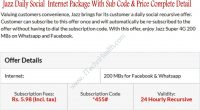 Jazz Best Internet Package Detail With Subscription Code & Price - iTechnHealth.com